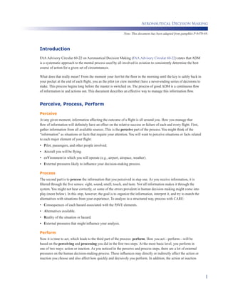 Aeronautical Decision Making FAA P-8740-69 | PDF