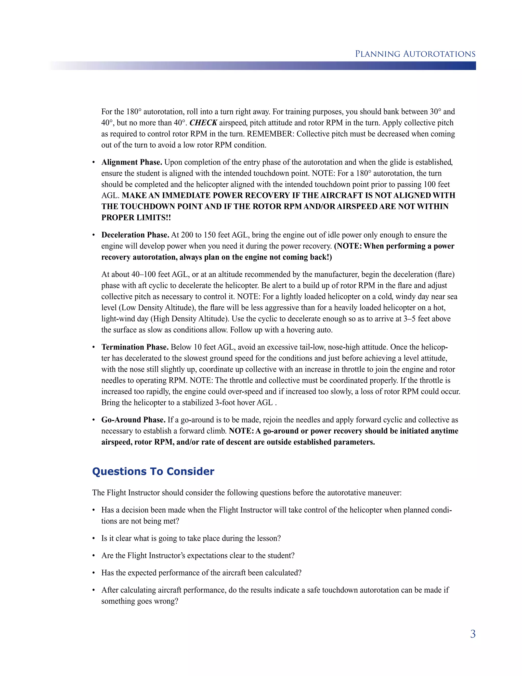 Planning Autorotations FAA P-8740-71 | PDF