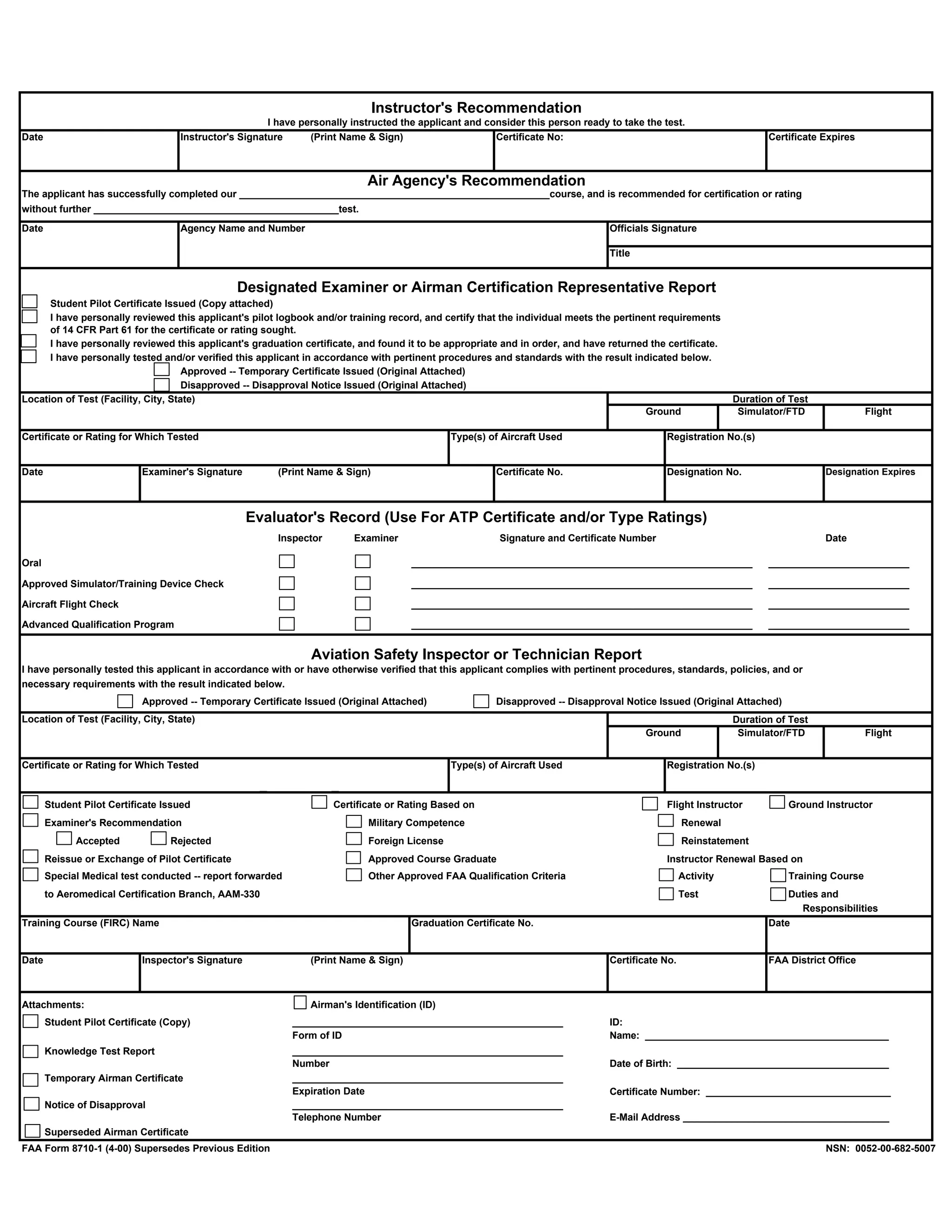 Faa pilot certificate form | PDF