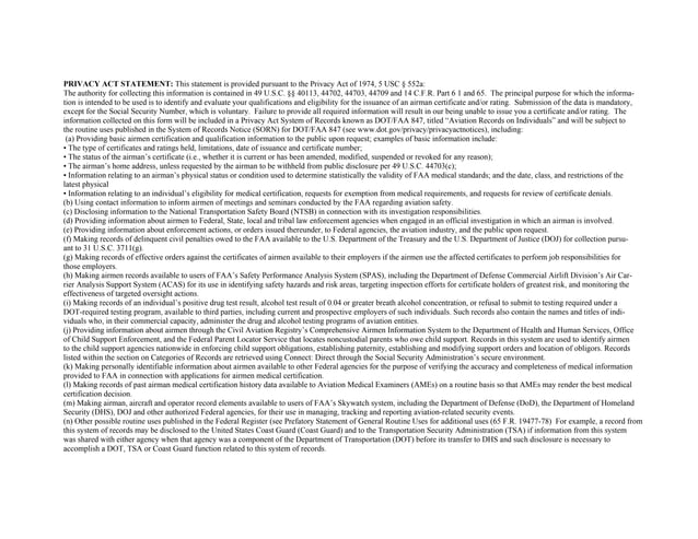 Faa pilot certificate form | PDF