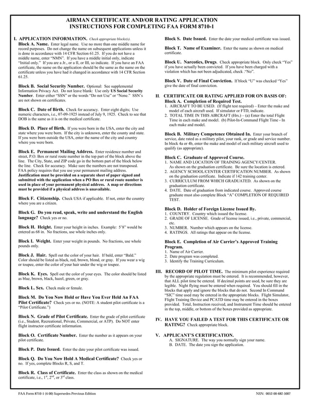 Faa pilot certificate form | PDF