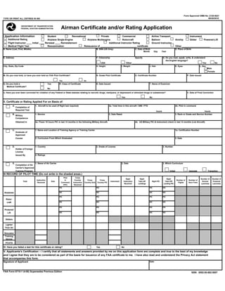 Faa pilot certificate form | PDF