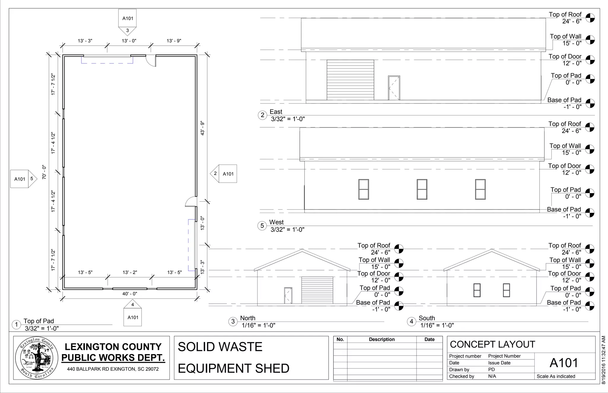 EQUIPMENT SHED DESIGN - Sheet - A101 - CONCEPT LAYOUT | PPT