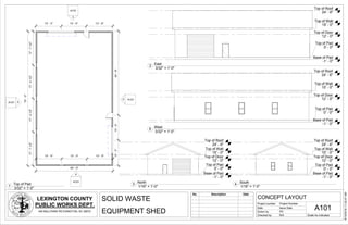 EQUIPMENT SHED DESIGN - Sheet - A101 - CONCEPT LAYOUT | PPT