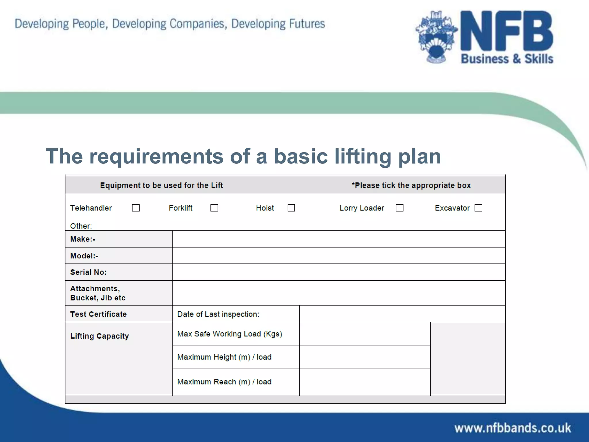 Lifting plans for non-crane lifts on small construction sites | PPTX