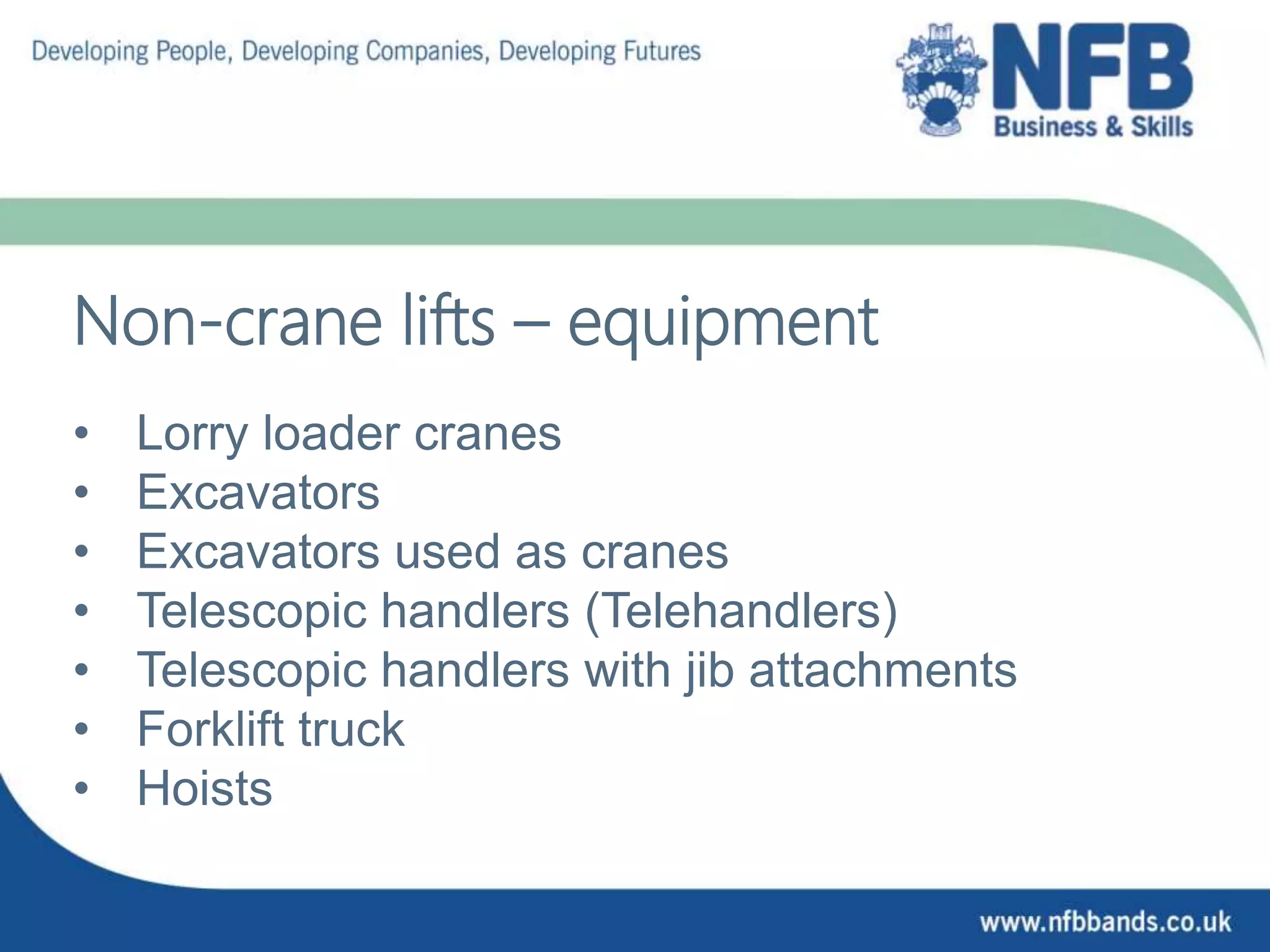 Lifting plans for non-crane lifts on small construction sites | PPTX