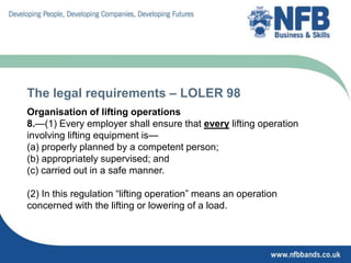 Lifting plans for non-crane lifts on small construction sites | PPTX