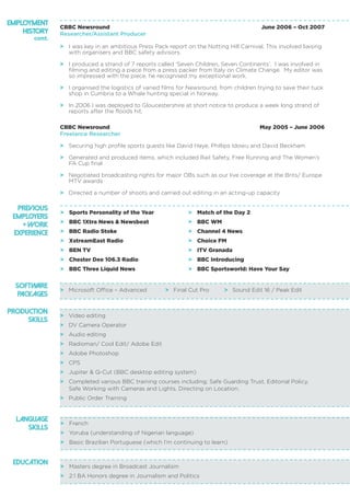 Ayo Bakare CV_v3 2015 | PDF | Video Production | Content Production