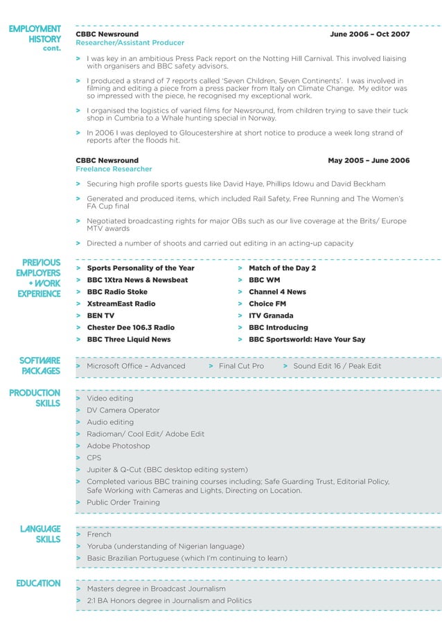 Ayo Bakare CV_v3 2015 | PDF | Video Production | Content Production