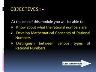 Programed instructional material: Rational Numbers | PPTX