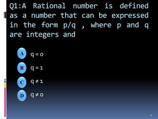 Programed instructional material: Rational Numbers | PPTX