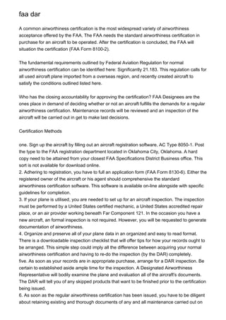 faa dar | PDF