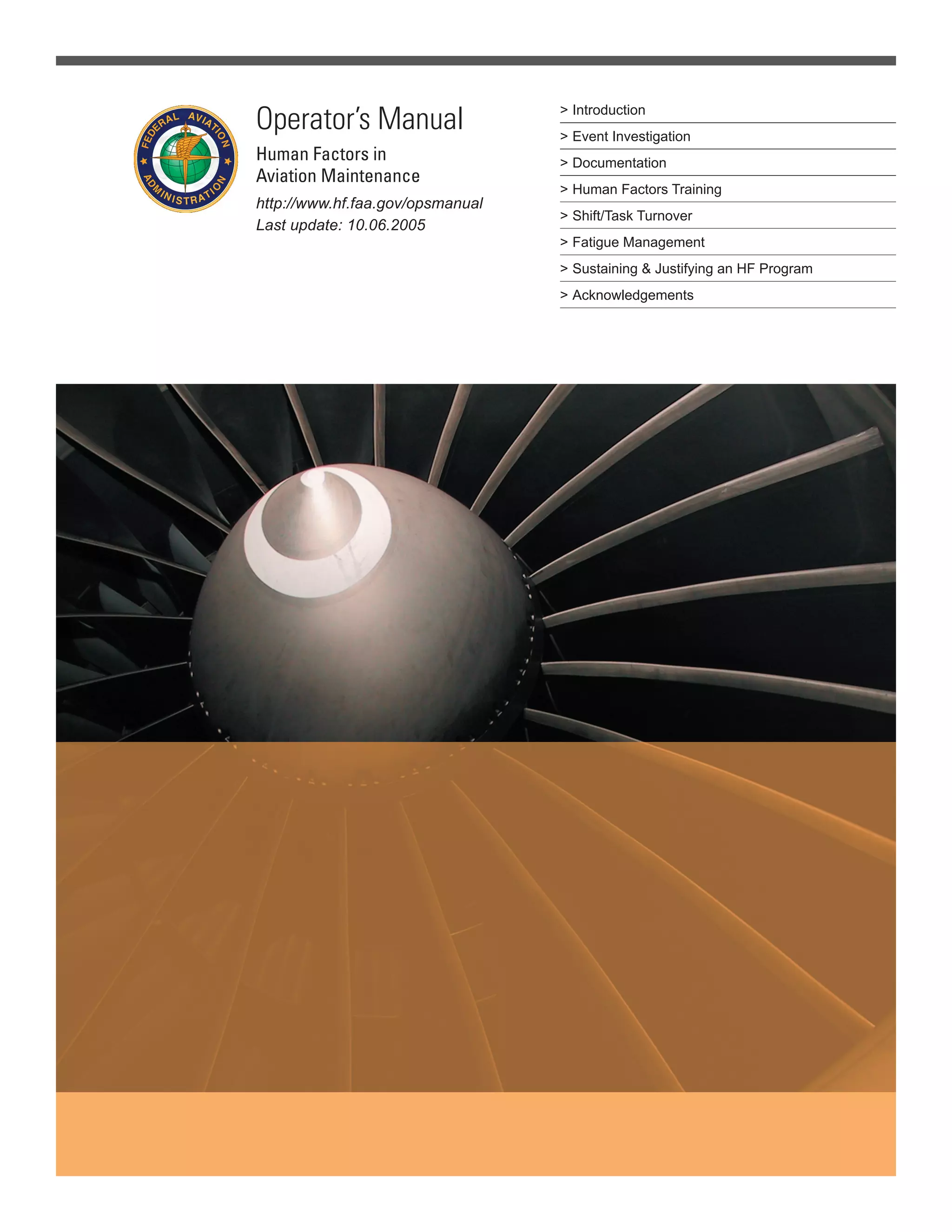 FAA HUMAN FACTOR IN AVIATION MAINTENANCE HF MRO | PDF