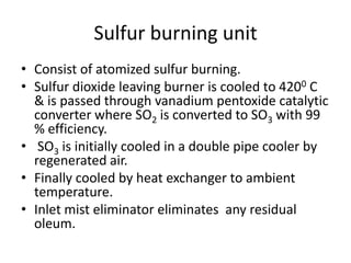 falling film sulphonation | PPTX