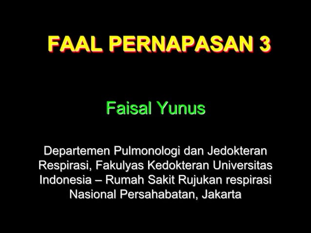 FAAL PARU KETIGA 2024 respirologi indonesia | PPTX