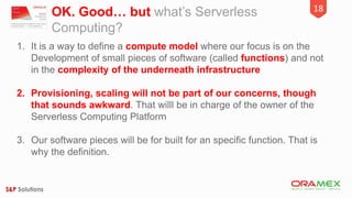 Introduction to Serverless. Oracle Fn Project. | PPT