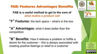 F.A.B. Features, Advantages and Benefits | PPTX