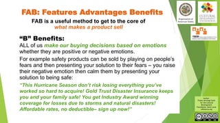 F.A.B. Features, Advantages and Benefits | PPTX