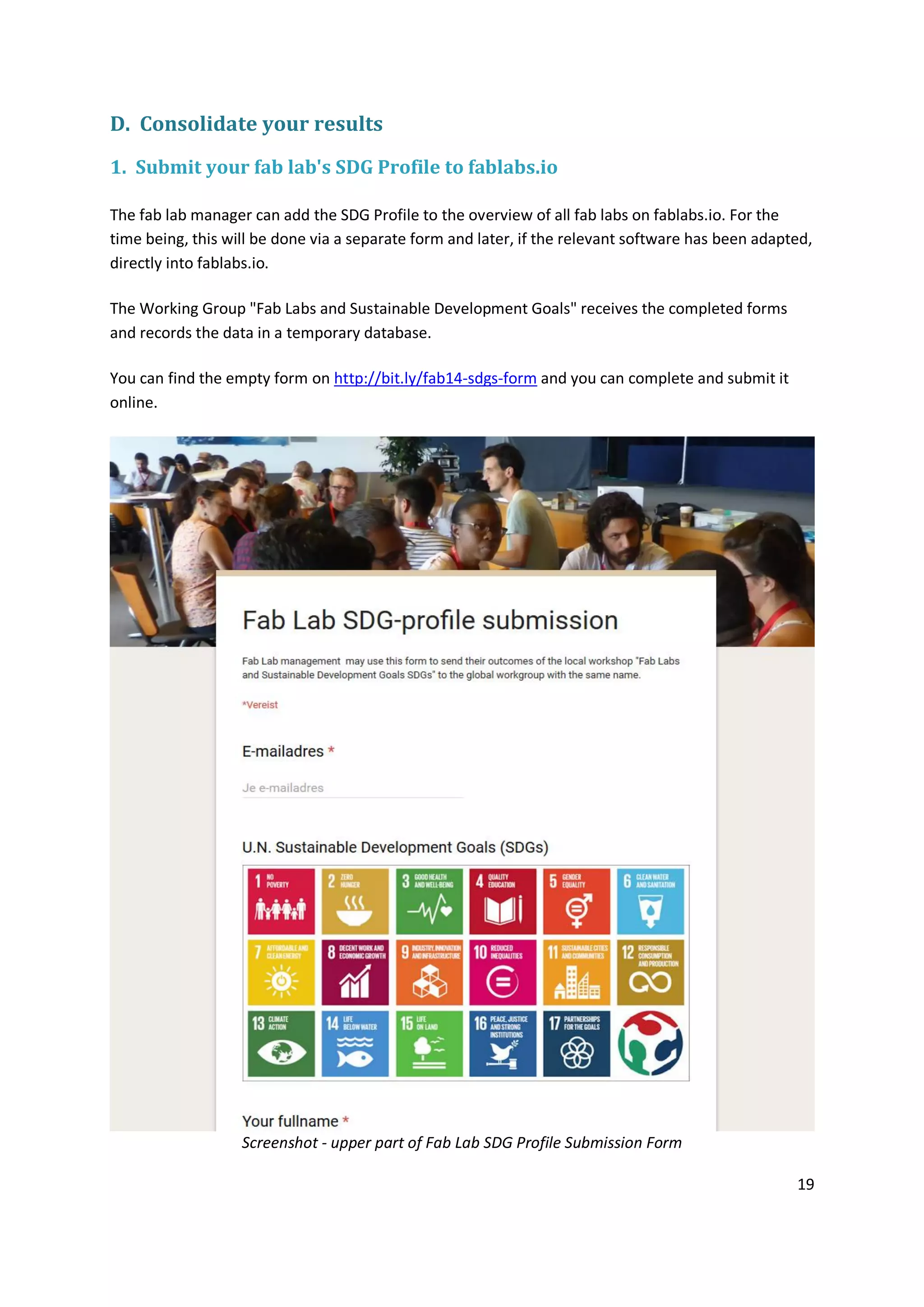 Manual: How to align your Fab Lab / Makerspace with the U.N. Sustainable Development Goals (SDGs ...