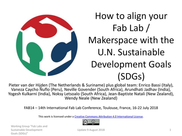 Presentation: How to align your Fab Lab / Makerspace with the U.N ...