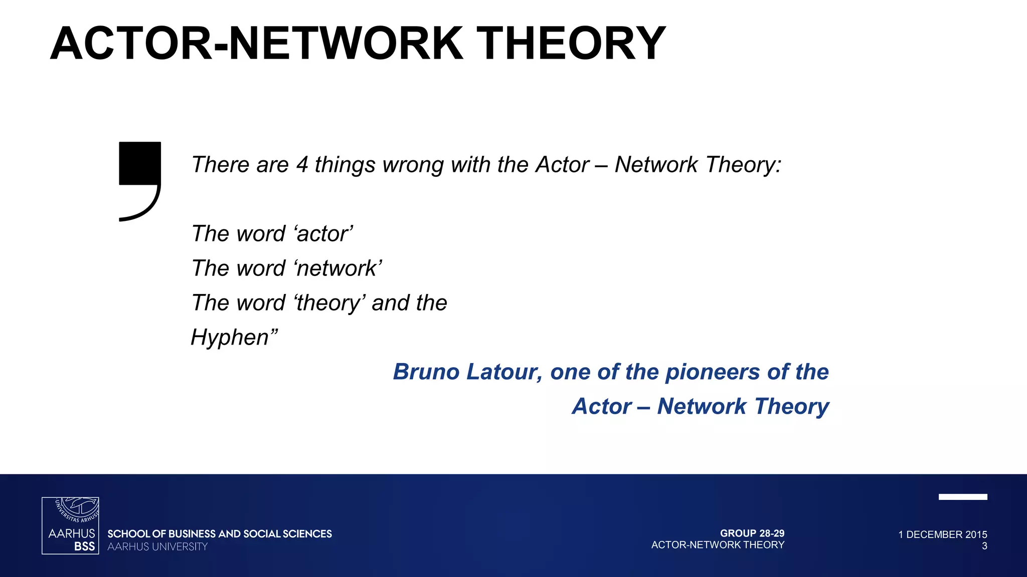 Actor Network Theory | PPTX