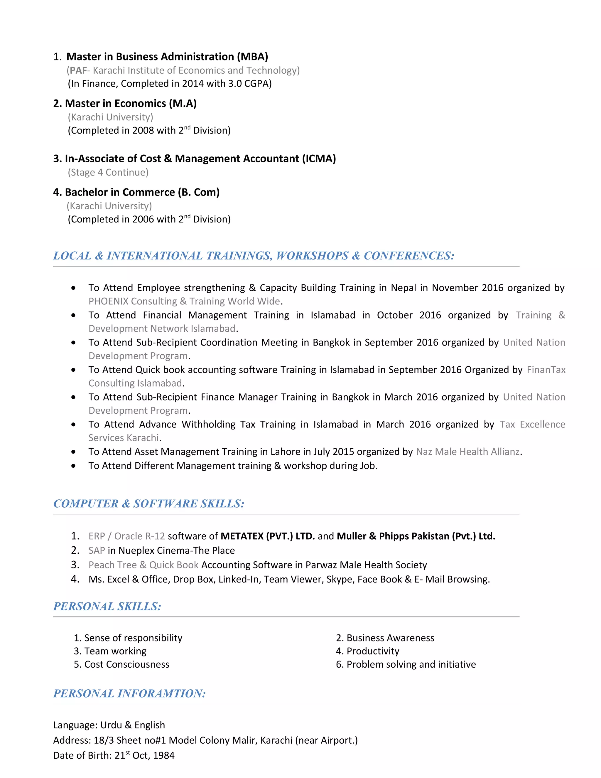 Wijdan Hussain CV | DOC