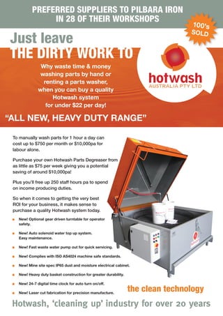 Hotwash Heavy Duty Brochure | PDF | Home Appliances | Home & Garden