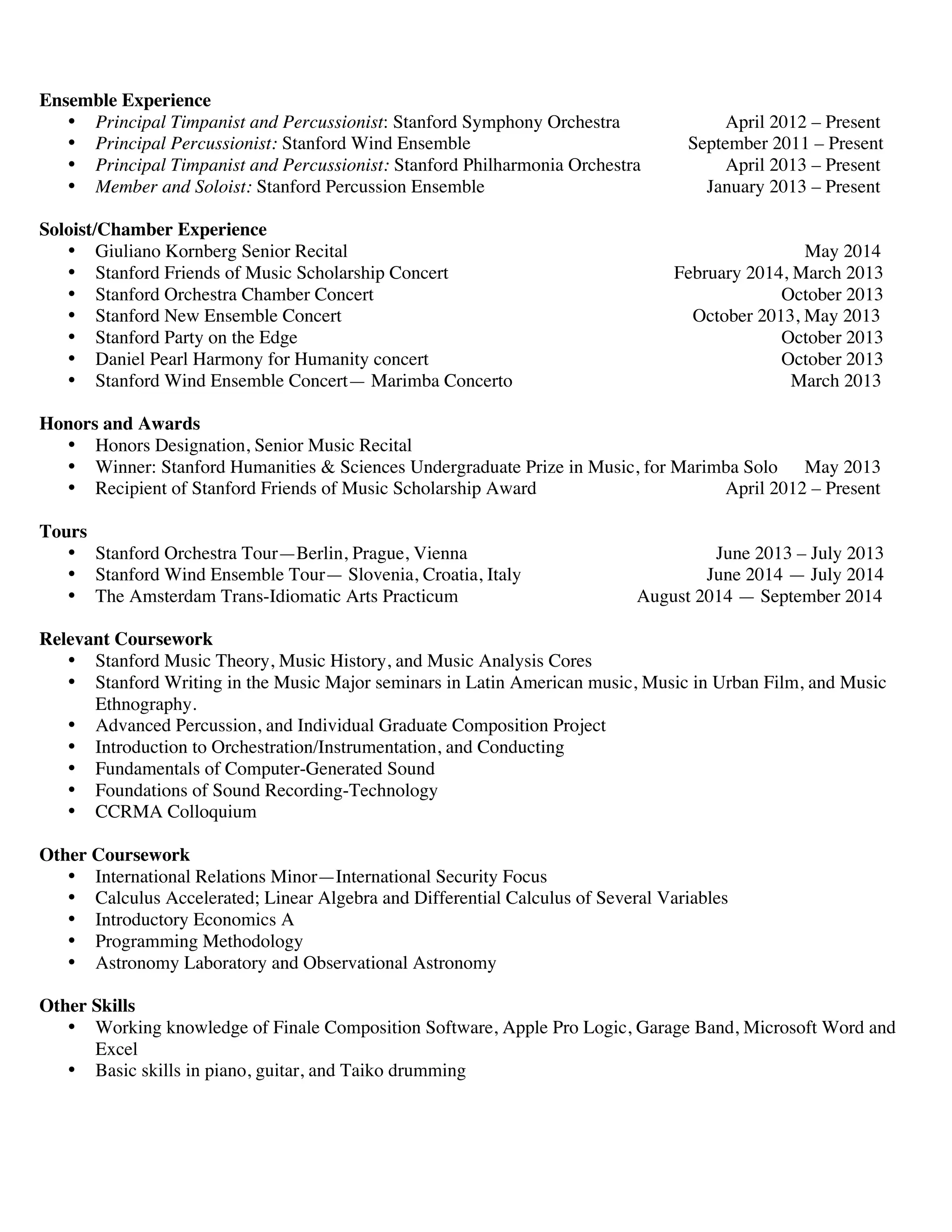 Giuliano Kornberg Main Resume | PDF