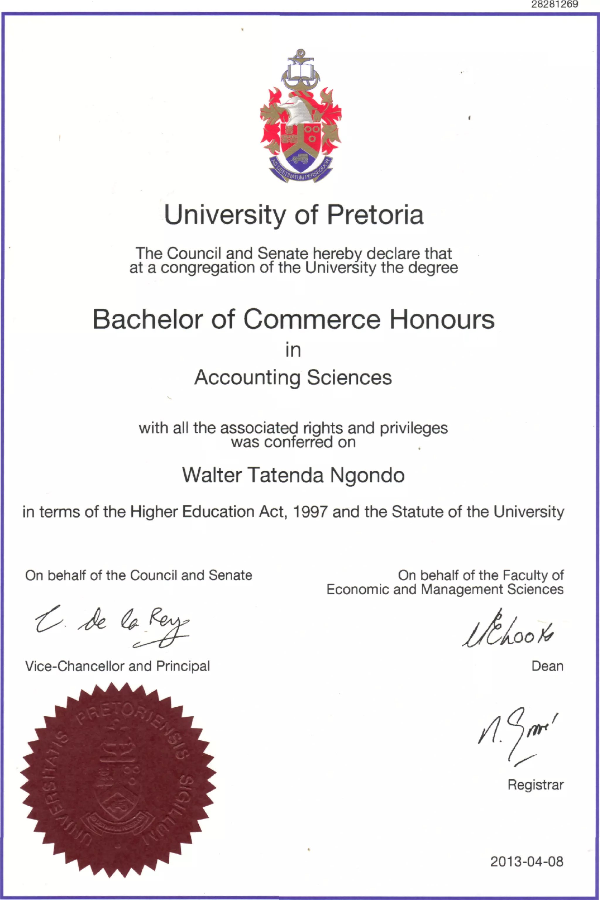 BComm. Honours Certificate..PDF