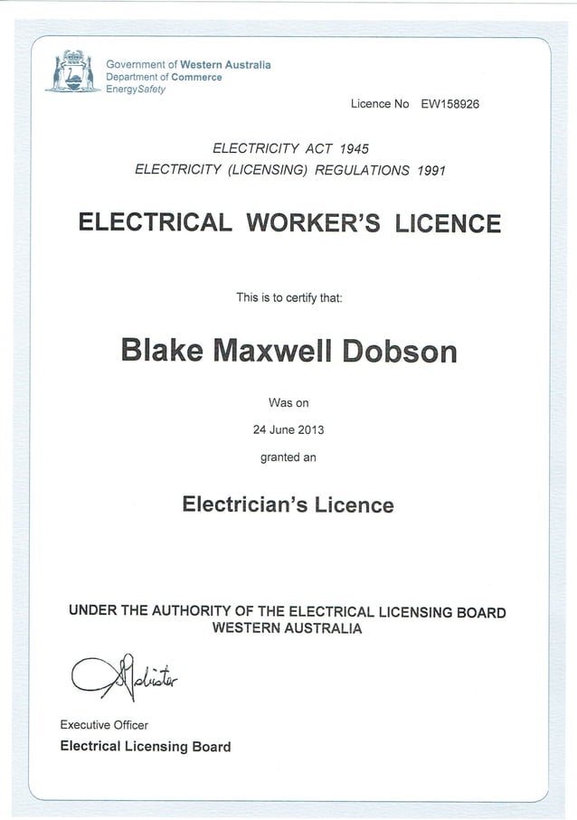Electrical workers license | PDF