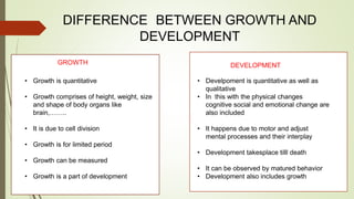 GROWTH AND DEVELOPMENT | PPT