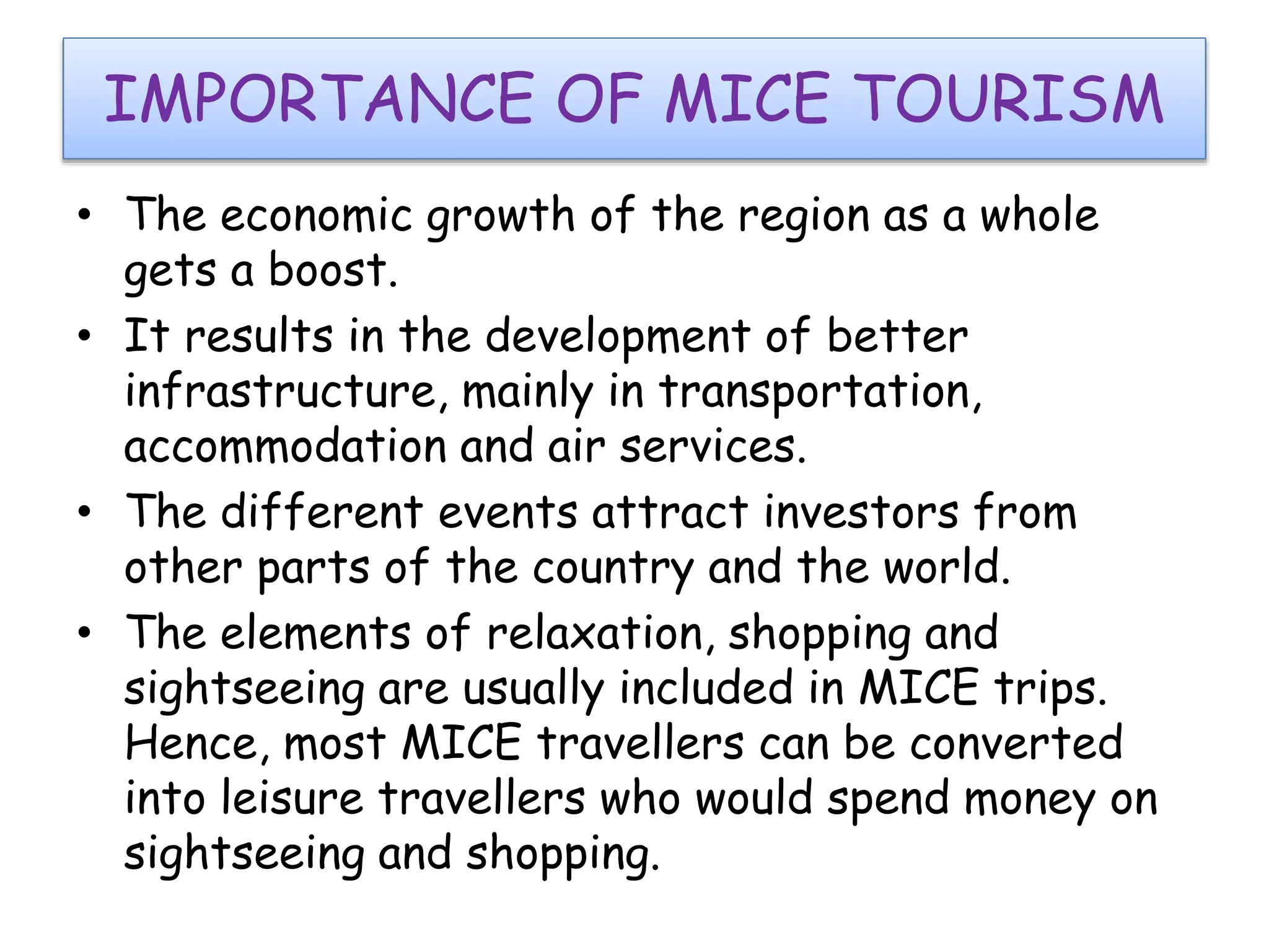 mice tourism | PPTX