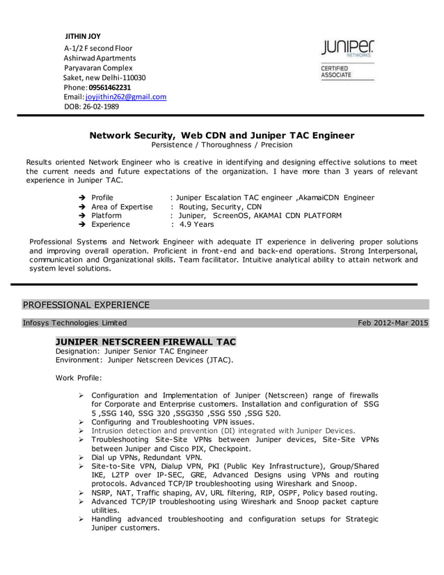 JITHIN_JOY_RESUME_JuniperTAC | PDF