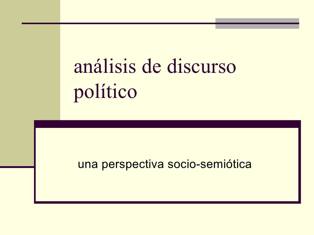 Herramientas De Análisis Del Discurso Político