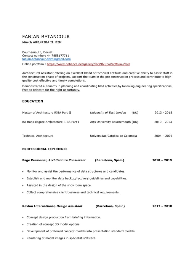 Fabian betancour cv 2020 (1) | PDF