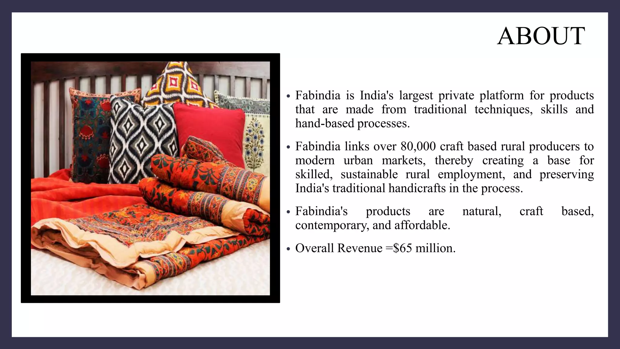 PRESENTATION ON THE BRAND FABINDIA | PPTX