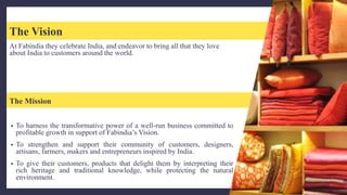 PRESENTATION ON THE BRAND FABINDIA | PPTX