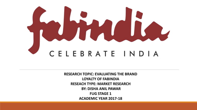 Fabindia brand loyalty | PPT