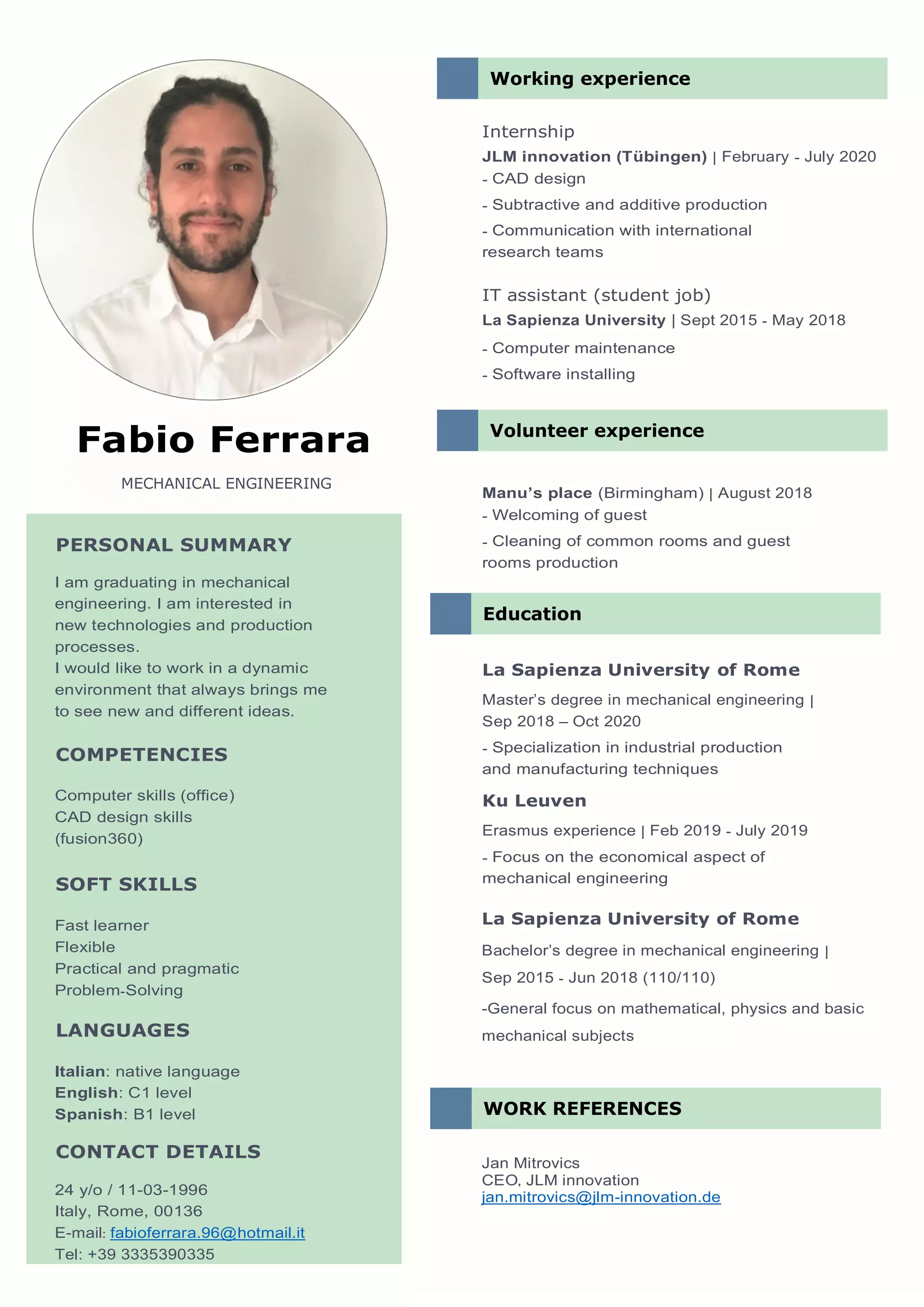 Fabio ferrara cv | PDF