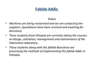 Fablab Formation in Ethiopia | PPT