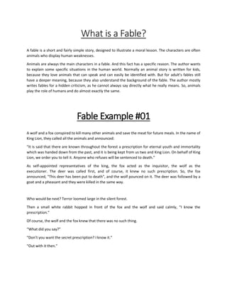 Fable.docx | Dogs | Pets