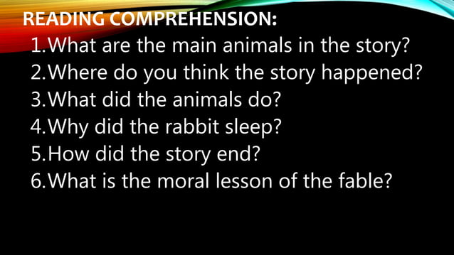 Fable and-its-elements | PPTX | Comics and Graphic Novels | Books and ...