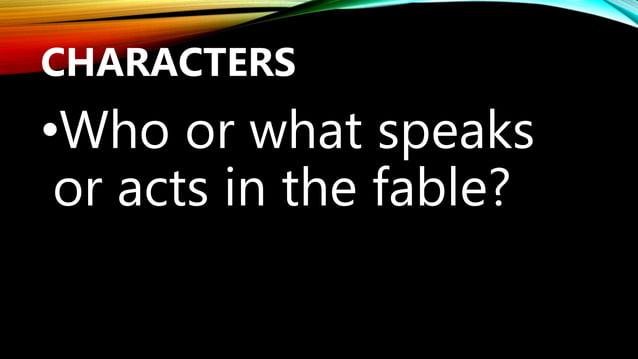 Fable and-its-elements | PPTX | Comics and Graphic Novels | Books and ...