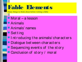Fables (1) | PPT