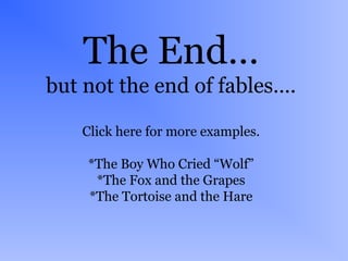 Fables and morals | PPT
