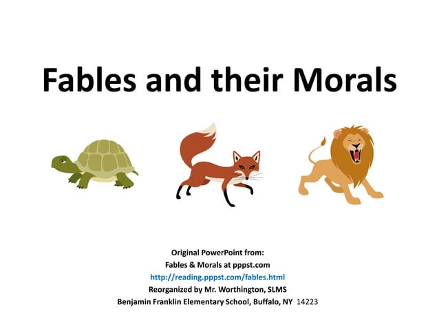 Fables and their Morals Match Style2011.ppt