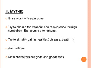 Fables, myths and epics | PPTX