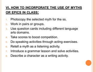 Fables, myths and epics | PPTX
