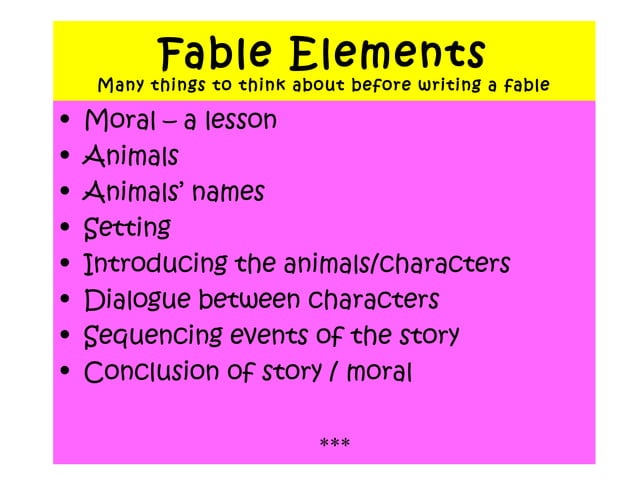 Fable Writing for Kids | PPT | Cats | Pets