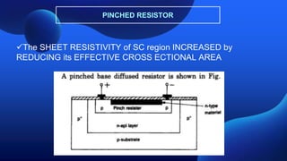 Fabrication of diodes, resistors, capacitors, fe ts | PPTX